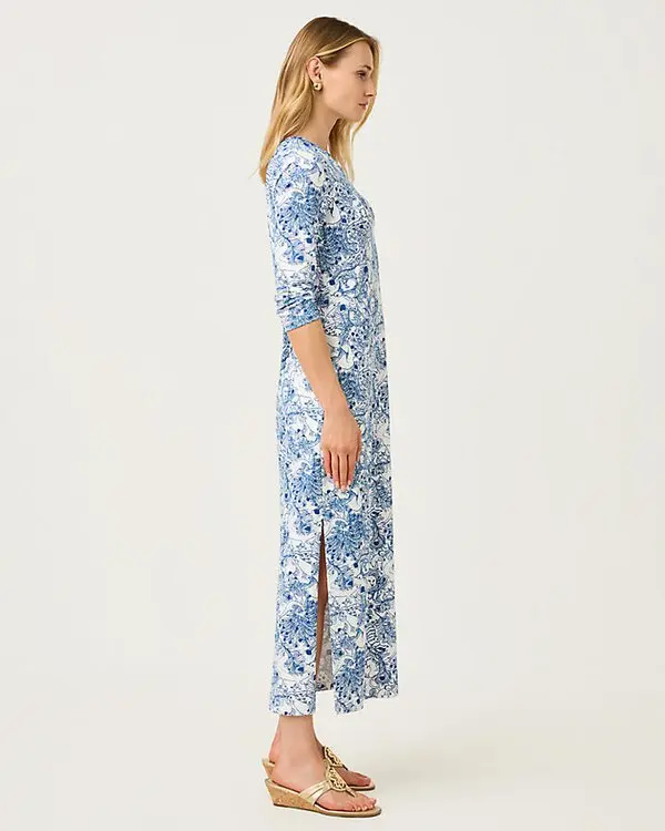 LILLY PULITZER Upf 50+ Deena Dress - Starlight Navy Zoology