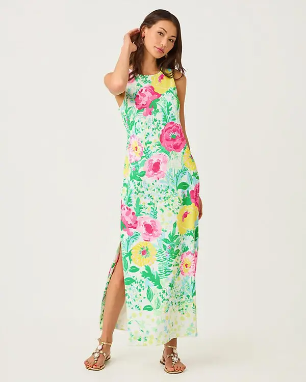LILLY PULITZER Melodie Maxi Dress - Multi Poppy Party Engineered Knit Maxi