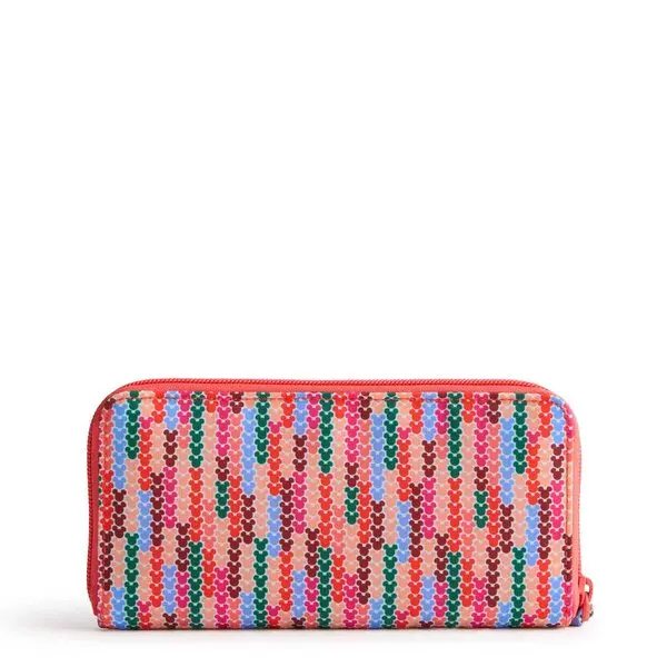 VERA BRADLEY Disney Continental Wallet In Mickey Meadow Stripe
