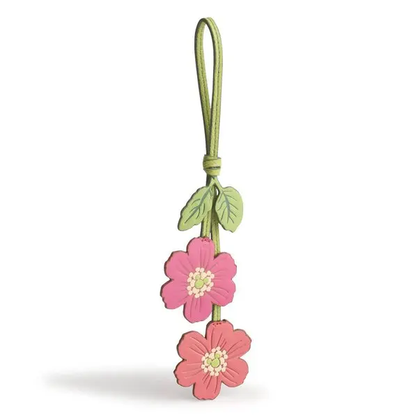 VERA BRADLEY Disney Mickey Mouse Cosmos Bag Charm Keychain In Mickey Meadow Bloom - Green