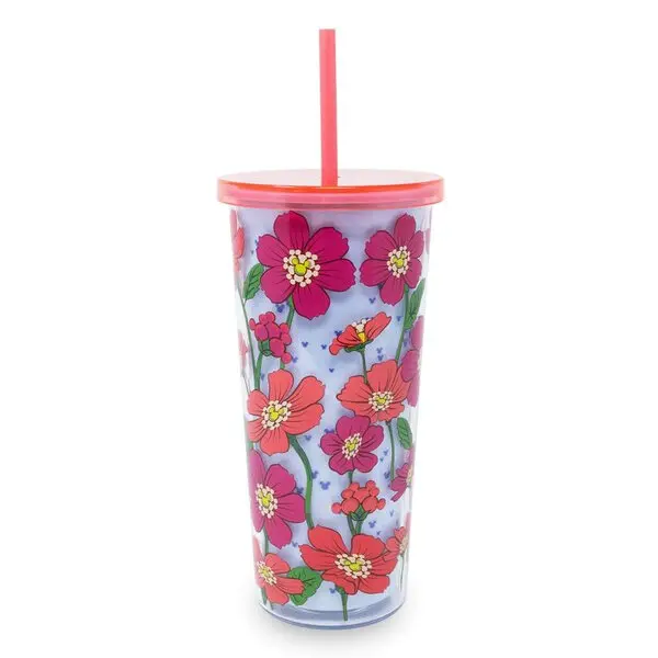 VERA BRADLEY Disney Tumbler With Straw In Mickey Meadow - Blue
