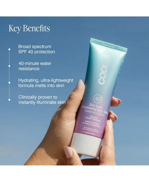 COOLA Dew Good Illuminating Body Melt Sunscreen Lotion Spf 40