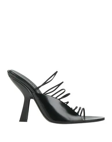 FERRAGAMO Lambskin And Calfskin Sandals - Black