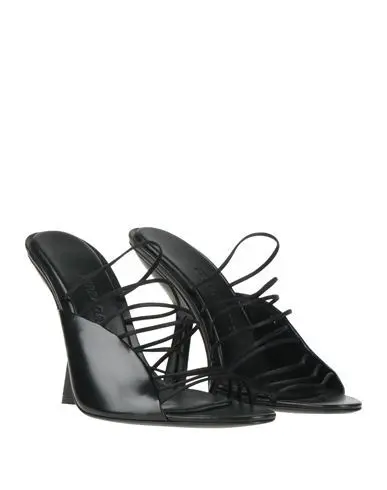 FERRAGAMO Lambskin And Calfskin Sandals - Black