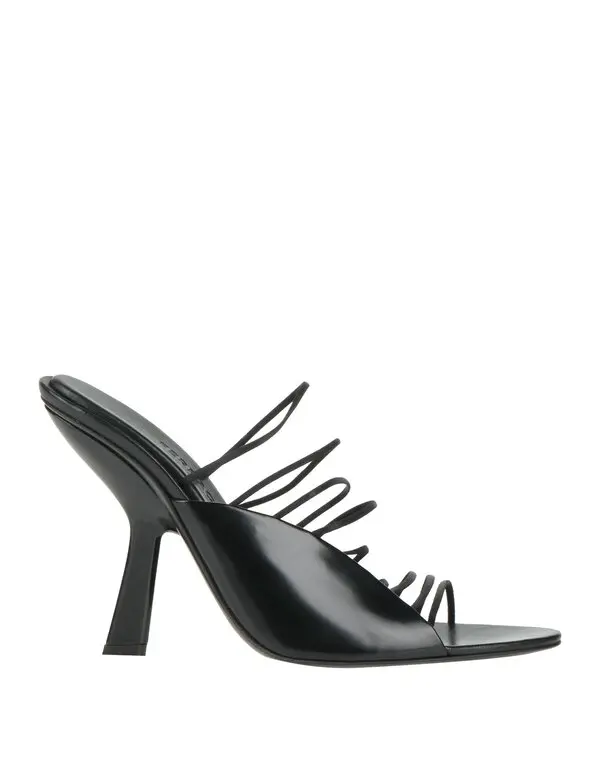 FERRAGAMO Lambskin And Calfskin Sandals - Black