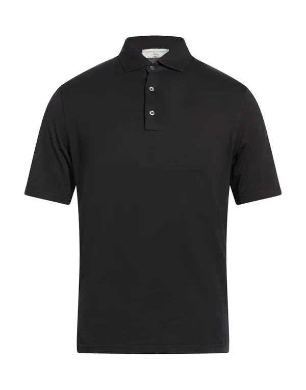 FILIPPO DE LAURENTIIS Polo Shirt Size Cotton - Black
