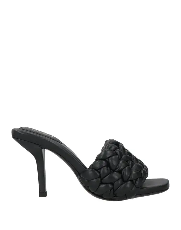 Ash Coated Fabric Slide Sandals