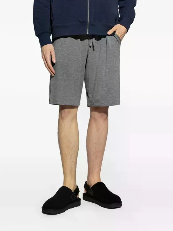 Hanro Mélange-effect Track Shorts - Grey