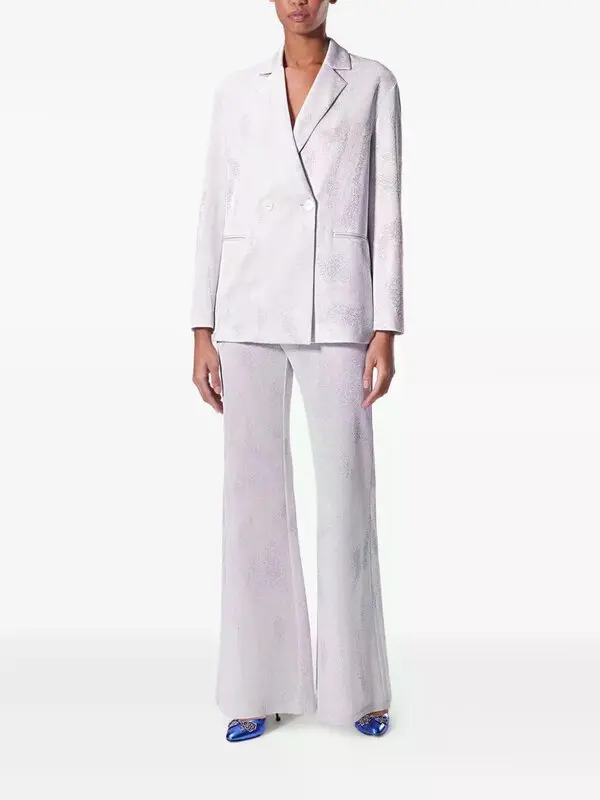 MARGHERITA MACCAPANI Lurex-jacquard Trousers - White