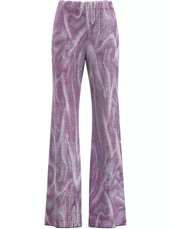 MARGHERITA MACCAPANI Lurex-jacquard Trousers - Purple