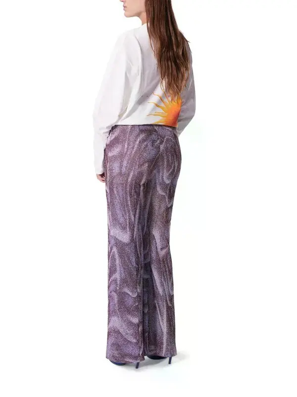 MARGHERITA MACCAPANI Lurex-jacquard Trousers - Purple