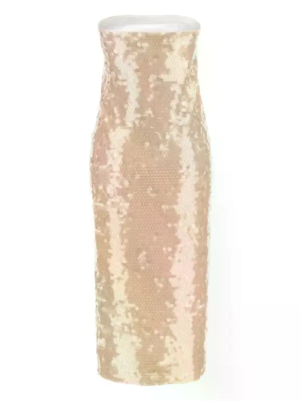 Sportmax Stemma Strapless Midi Dress - Neutrals