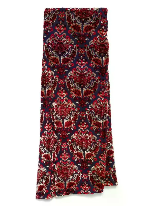 Rabanne Flocked-pattern Maxi Skirt