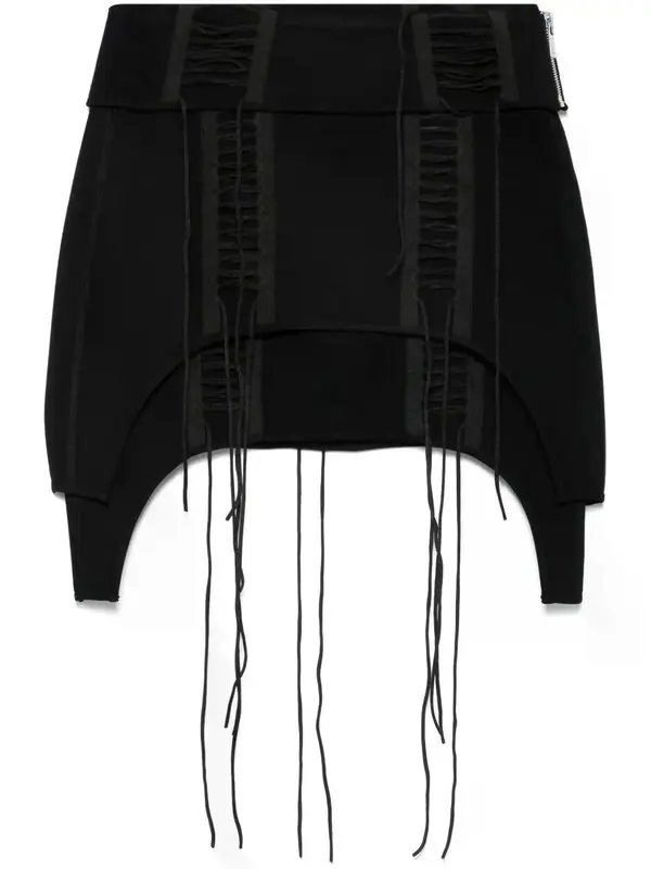 Helmut Lang Lace-up Mini Skirt - Black