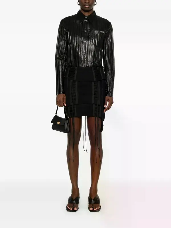 Helmut Lang Lace-up Mini Skirt