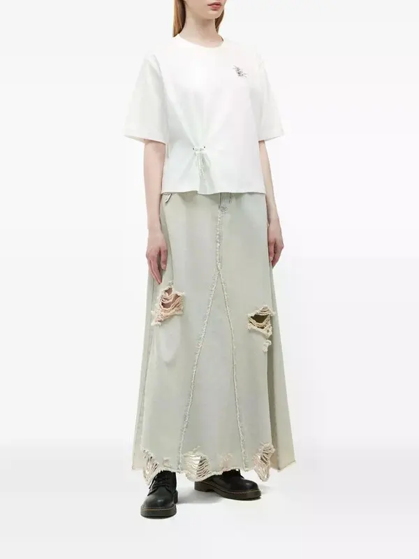 MUSIUM DIV. Distressed Denim Maxi Skirt