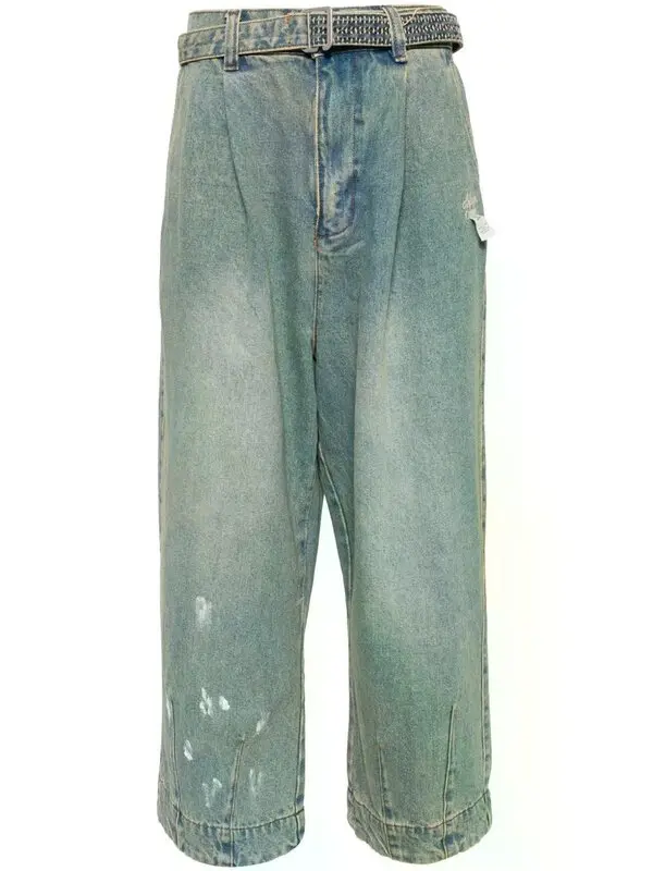 MUSIUM DIV. Belted Wide-leg Jeans