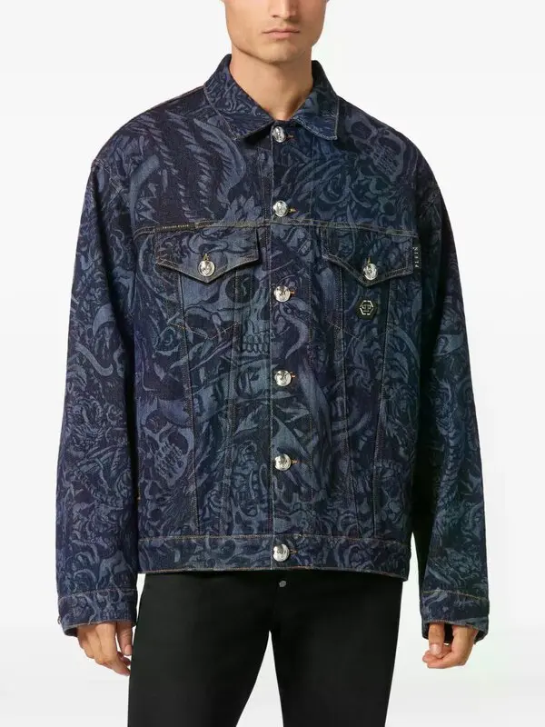 Philipp Plein Tattoo Denim Jacket