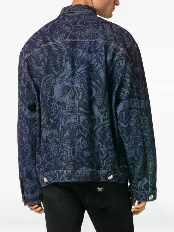Philipp Plein Tattoo Denim Jacket