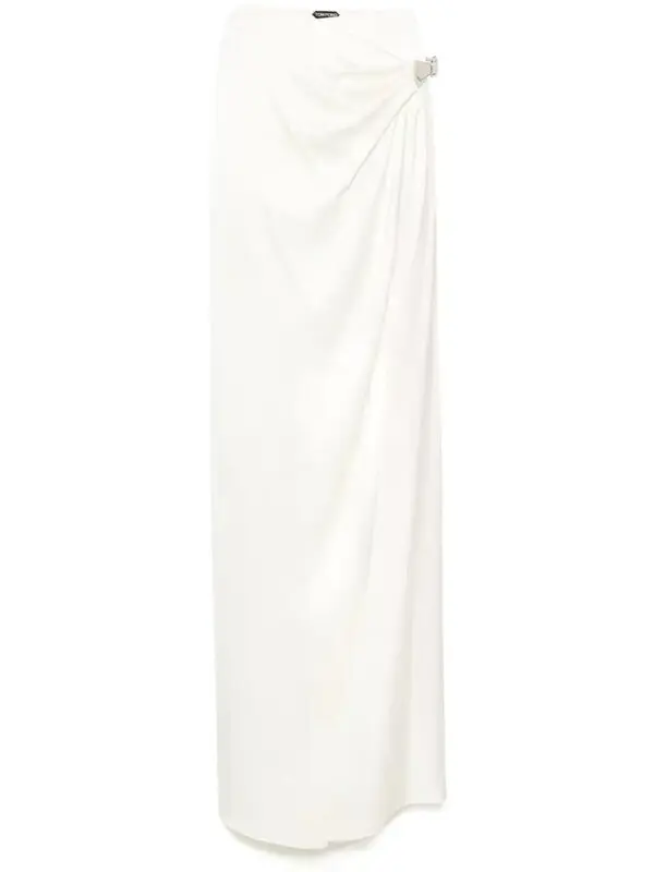 TOM FORD Silk Maxi Skirt - Neutrals