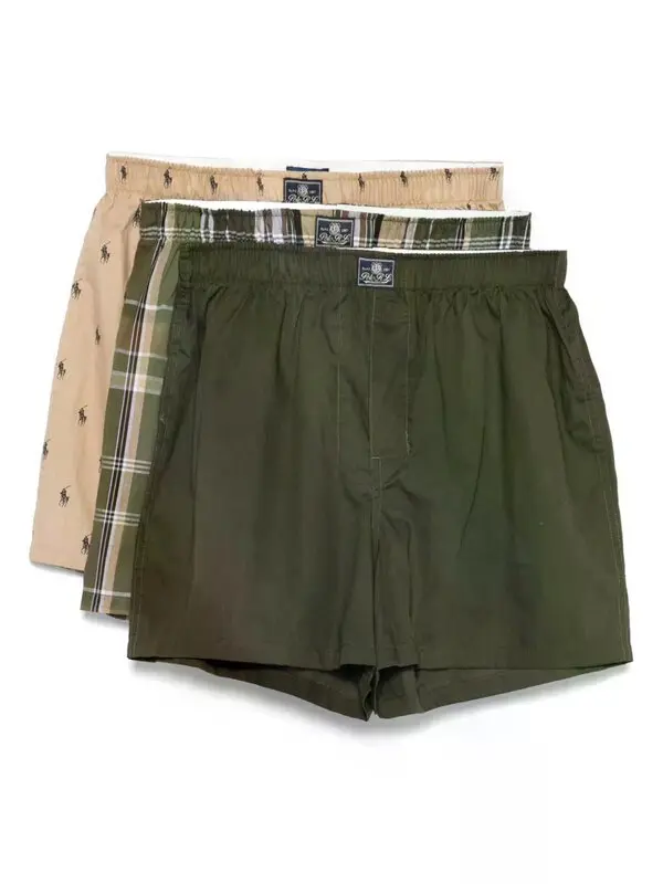 Polo Ralph Lauren Polo-pony-motif Boxers Pack - Green