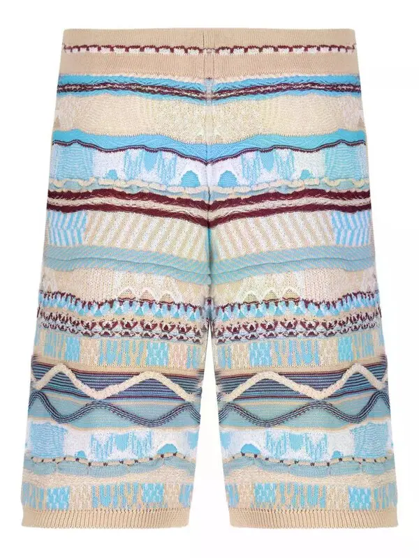 LANEUS Woven Striped Shorts