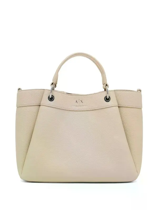 Armani Exchange Logo-stamp Tote - Neutrals