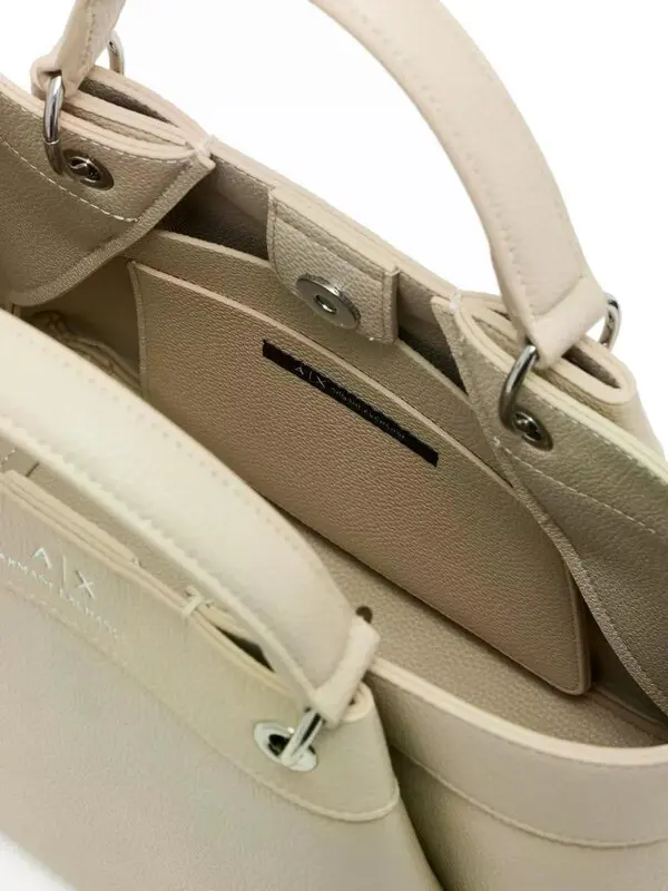 Armani Exchange Logo-stamp Tote - Neutrals