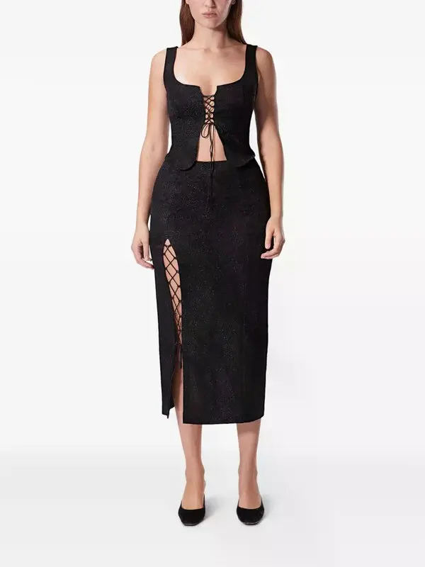 MARGHERITA MACCAPANI Scio Midi Skirt - Black