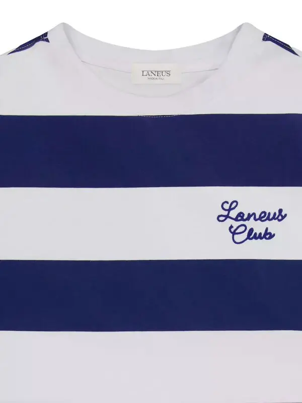 LANEUS Stripped T-shirt