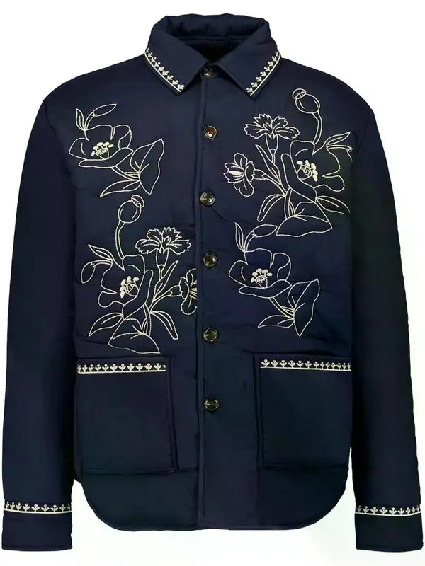 BAZISZT Embroidery Shirt Jacket - Blue