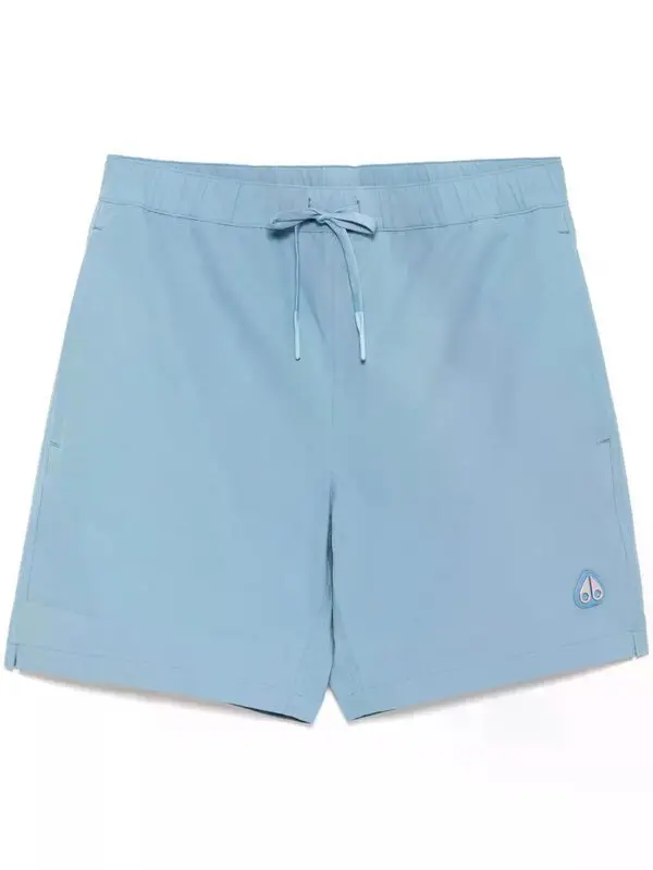 Moose Knuckles Logo Swim Shorts - Blue