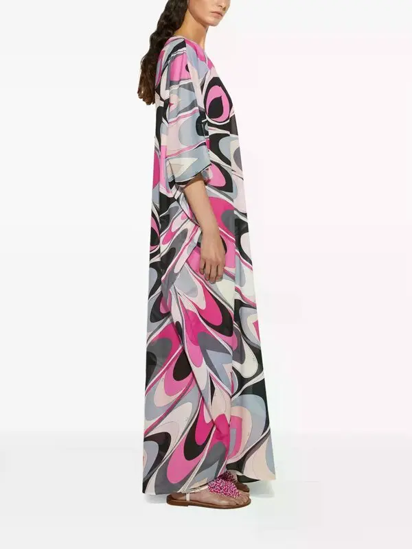 Emilio Pucci Onde-print Kaftan Dress