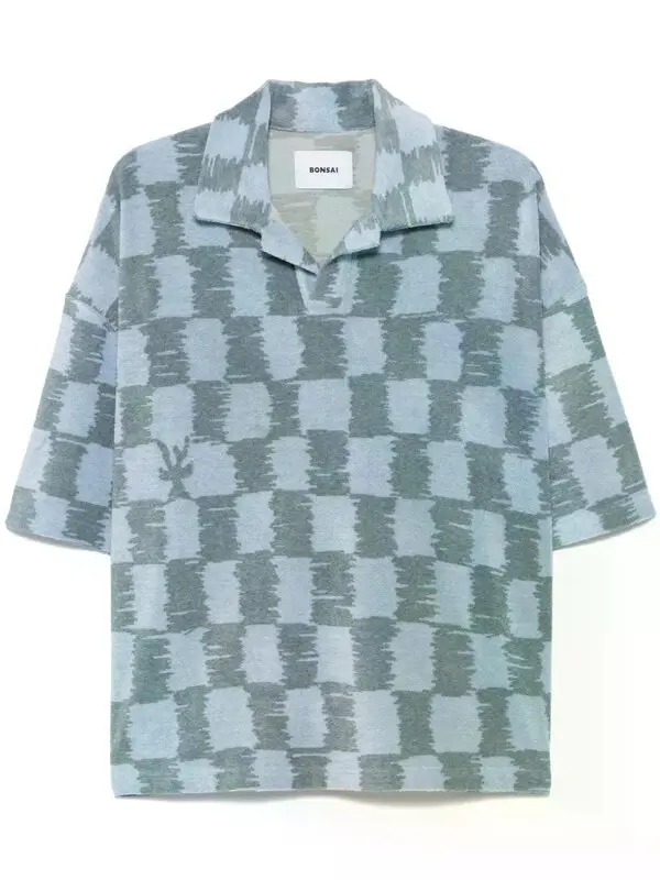 BONSAI Checkerboard T-shirt - Blue
