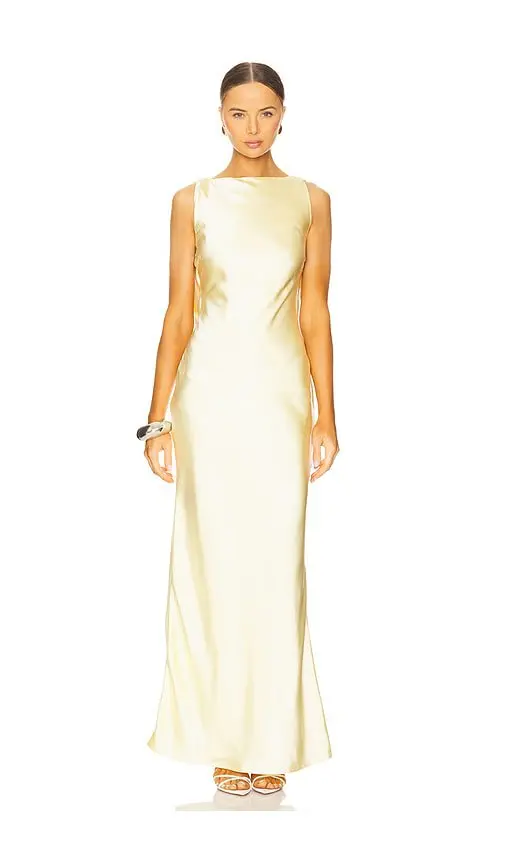 Runaway The Label Adair Maxi Dress - Lemon