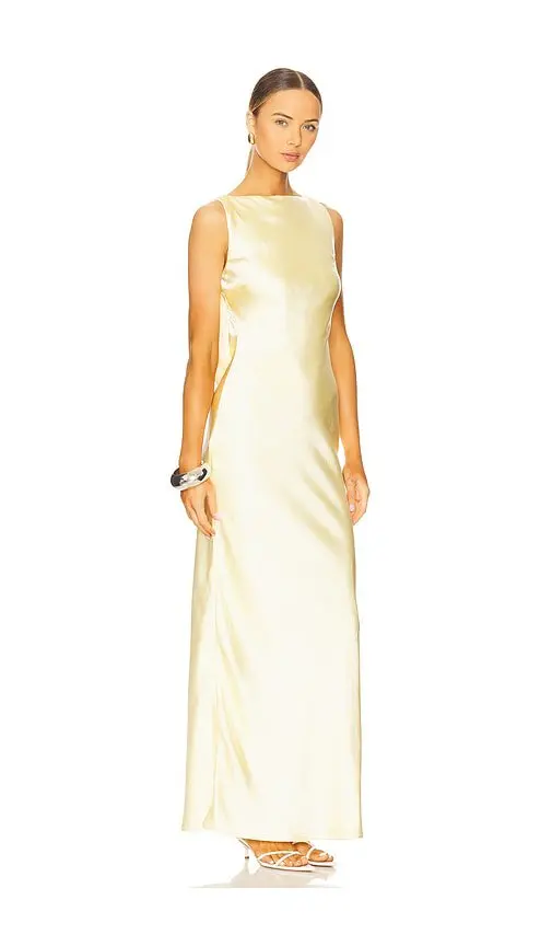 RUNAWAY THE LABEL Adair Maxi Dress - Lemon