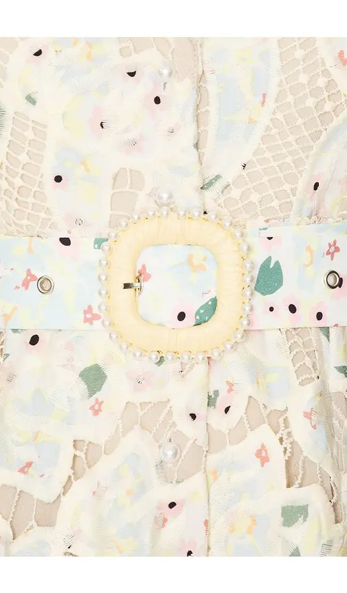 ELLIATT Maxi Dress With Pearl Button Closure And Belt