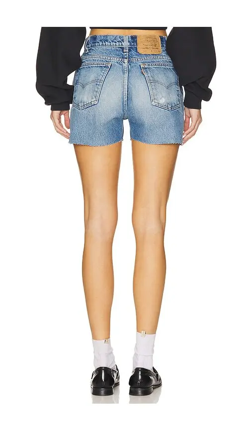 ALIGRACE Vintage Classic Relaxed Fit Denim Shorts With Raw Hem