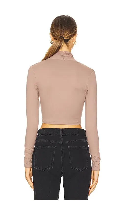 Susana Monaco Square Wire Long Sleeve Top