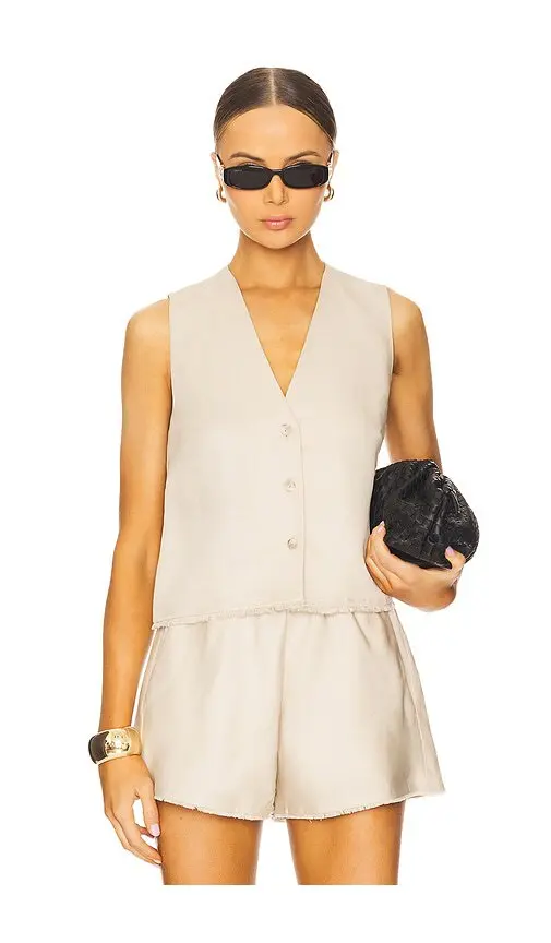 IVY OAK Tala Ann Linen Vest - Light Canvas
