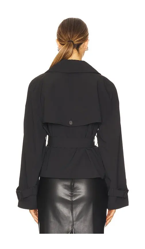 LAMARQUE Cropped Trenchcoat - Black