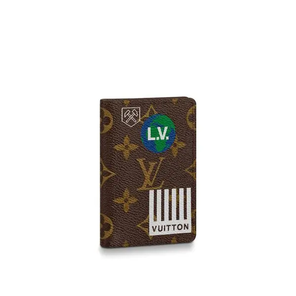 LOUIS VUITTON Pocket Organizer Monogram Logo Story - Brown