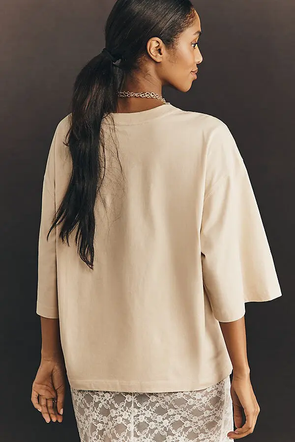 Maeve Relaxed Knit Top - Beige