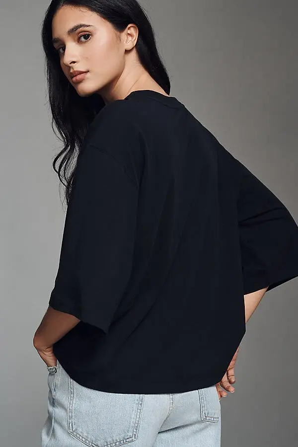 Maeve Relaxed Knit Top - Black
