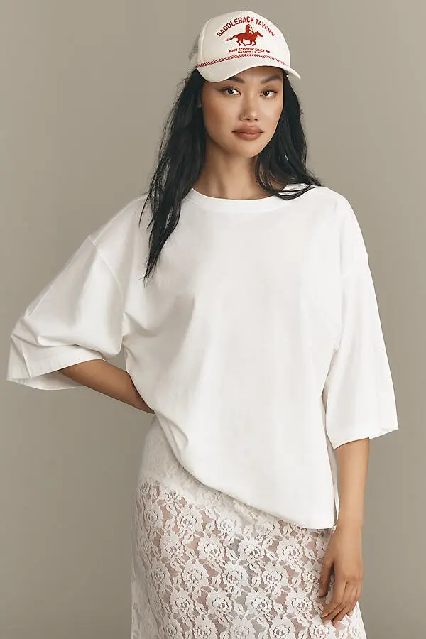 Maeve Relaxed Knit Top - White
