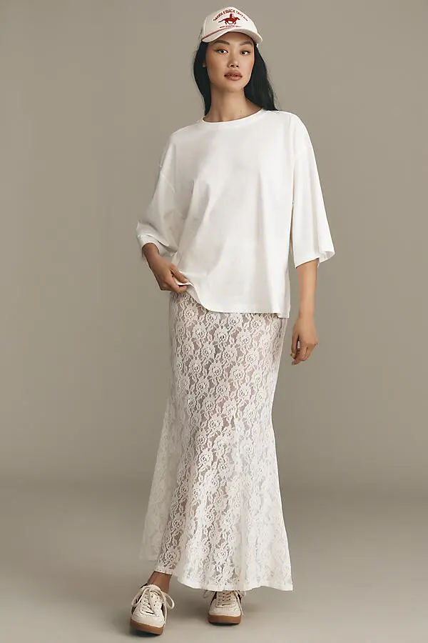 Maeve Relaxed Knit Top - White