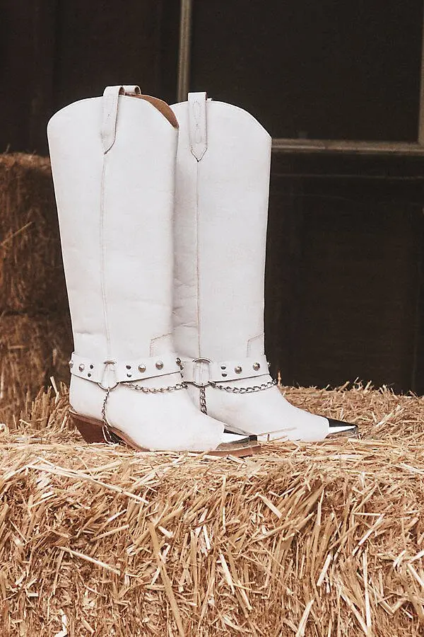 Matisse Brazen Western Moto Boots - White