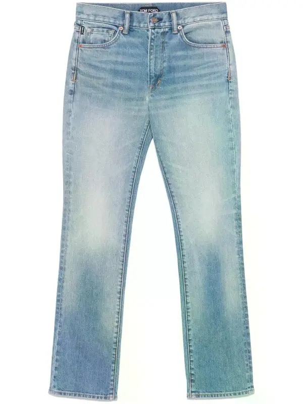 TOM FORD Logo Patch Tapered Jeans