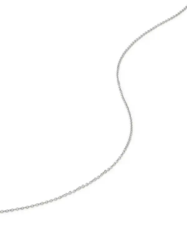 Monica Vinader 14kt White Gold Super Fine Chain Necklace - Silver