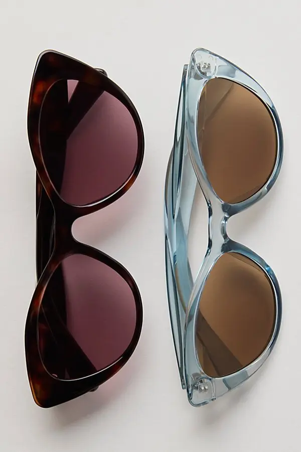 Free People Cat-eye Sunglasses - Tort/berry